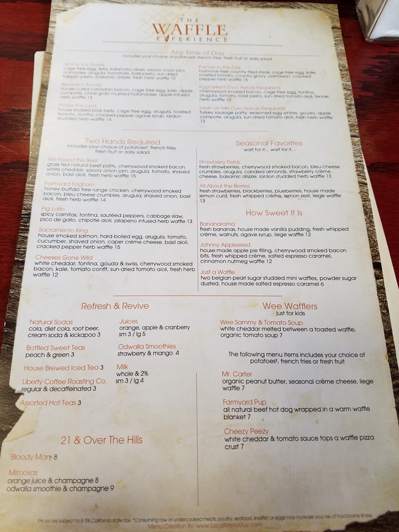 The Waffle Experience – Jeff's Food Travels