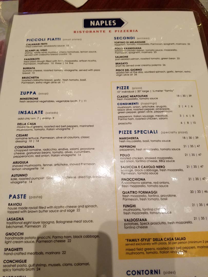 Naples Ristorante e Pizzeria – Anaheim, CA – Jeff's Food Travels